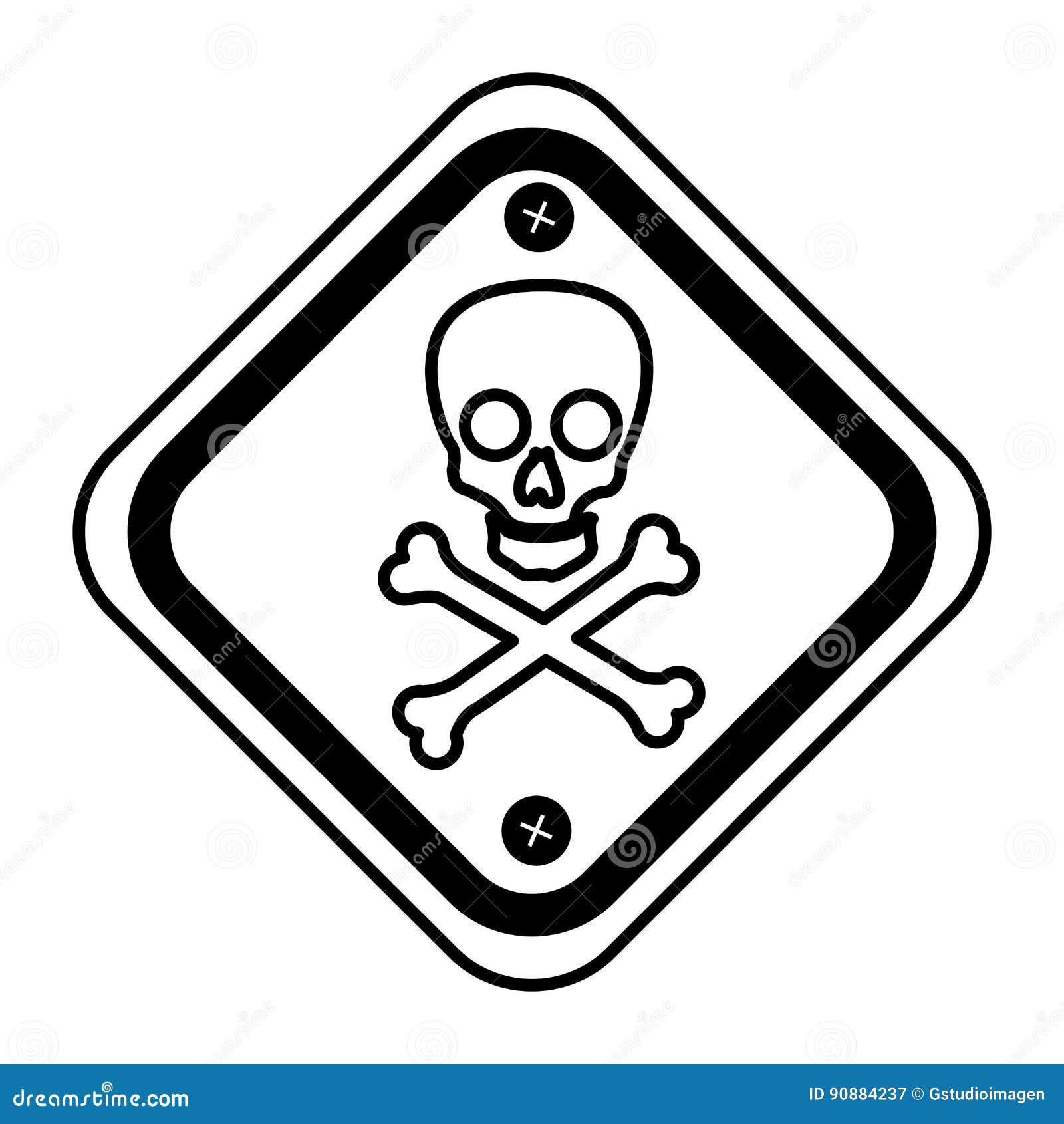 Diamond caution sign icon stock vector. Illustration of beware - 90884237