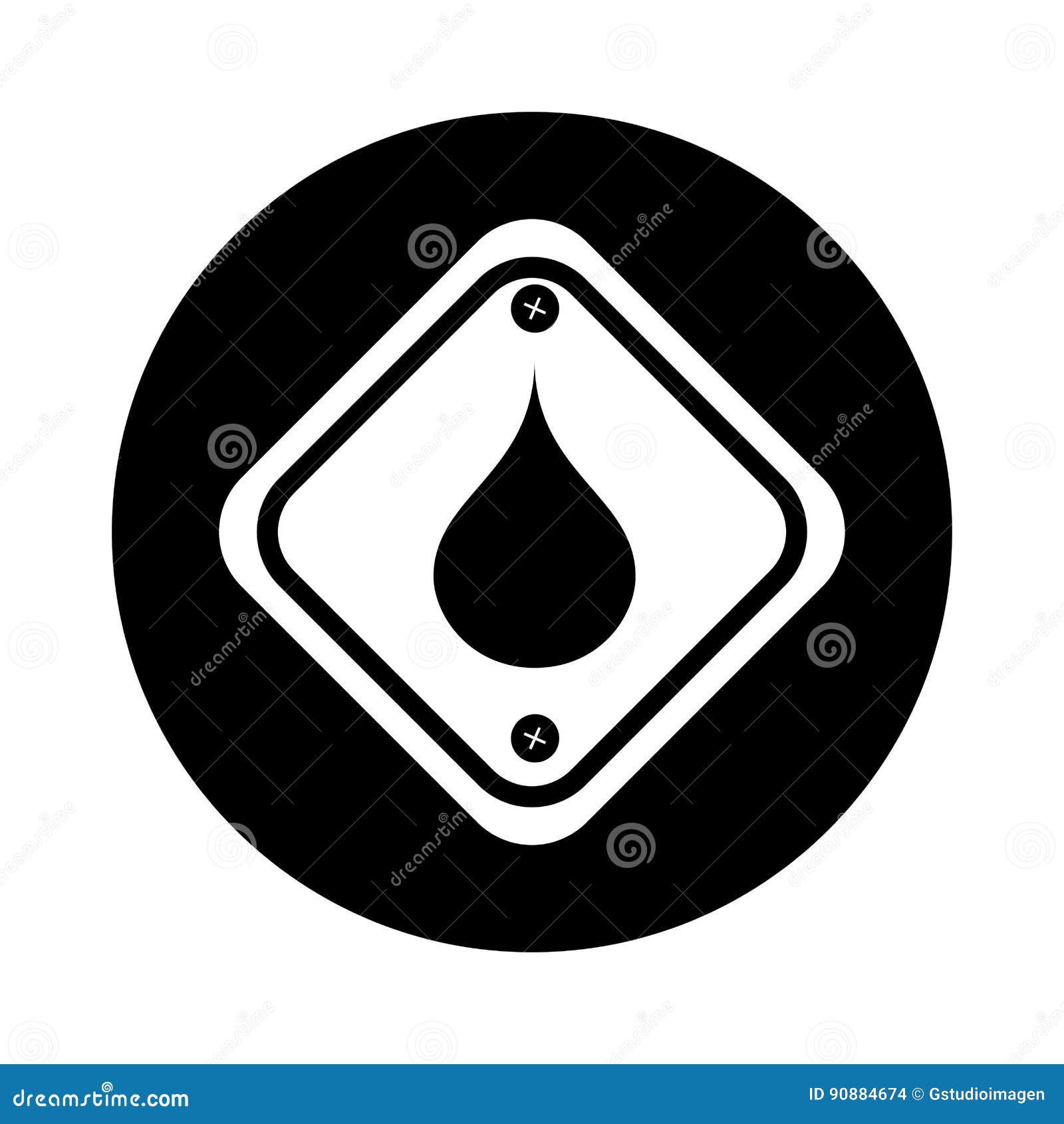 Diamond caution sign icon stock vector. Illustration of diamond - 90884674