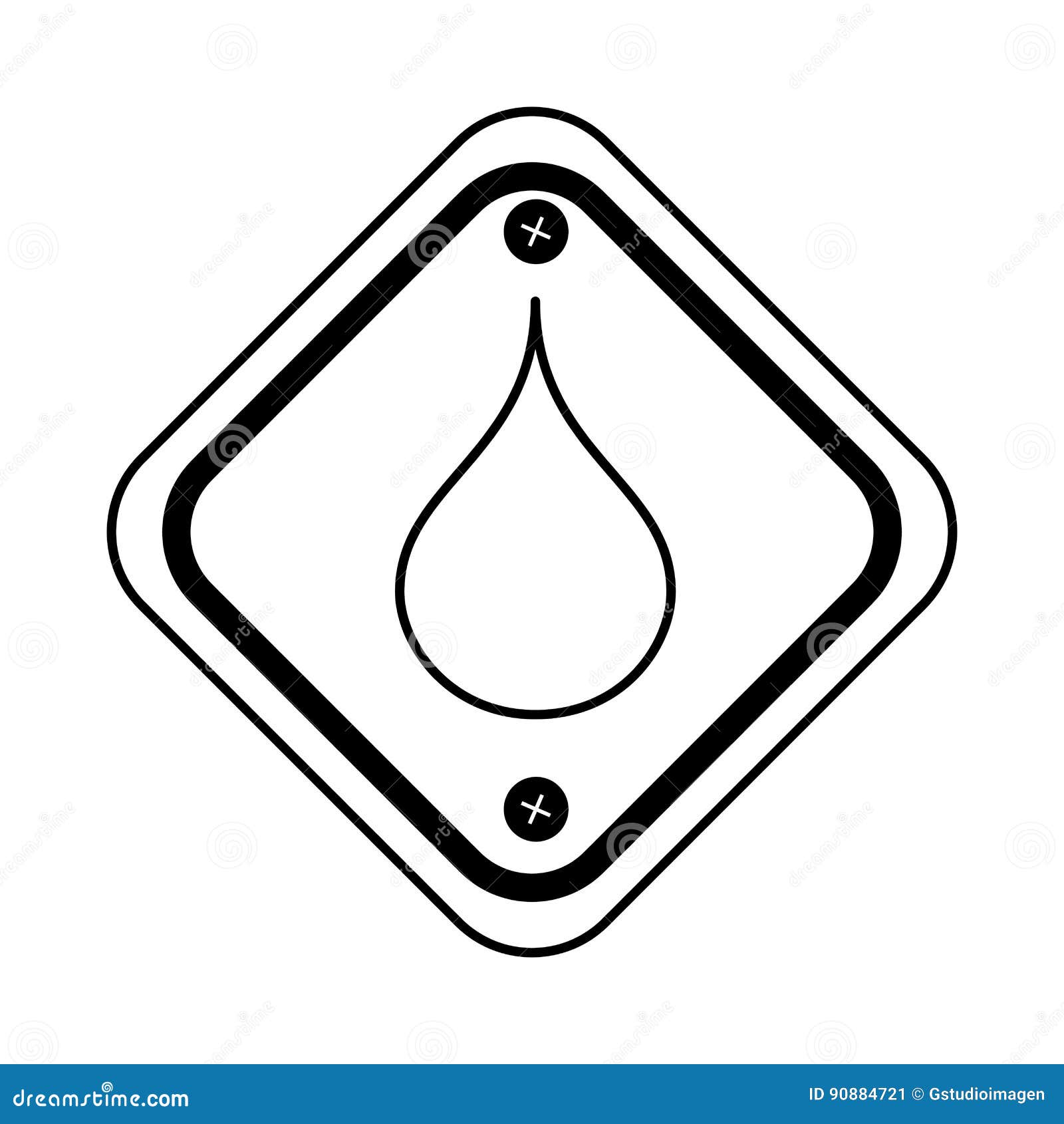 Diamond caution sign icon stock vector. Illustration of design - 90884721