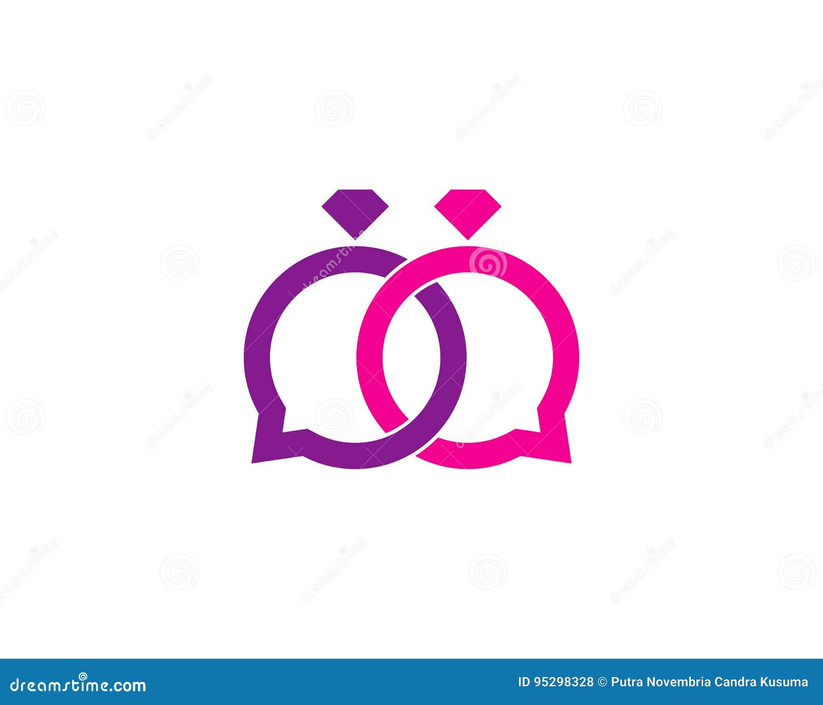 Diamond Chat Icon Logo Design Element Stock Vector - Illustration of ...