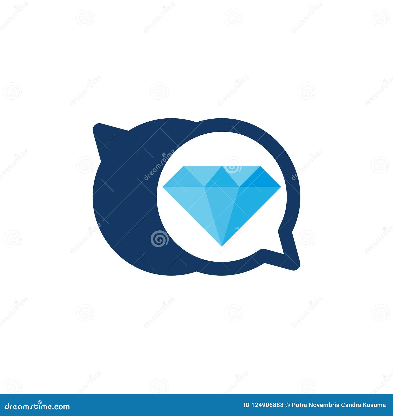 Diamond Chat Logo Icon Design Stock Vector - Illustration of internet ...