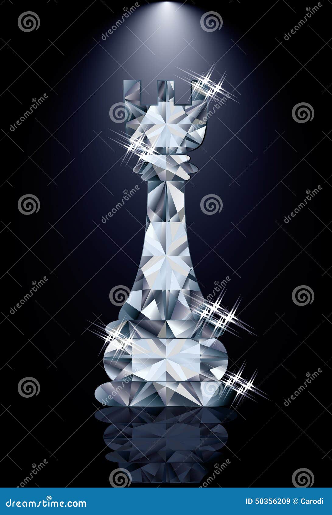 Diamond chess Rook stock vector. Illustration of game - 50356209