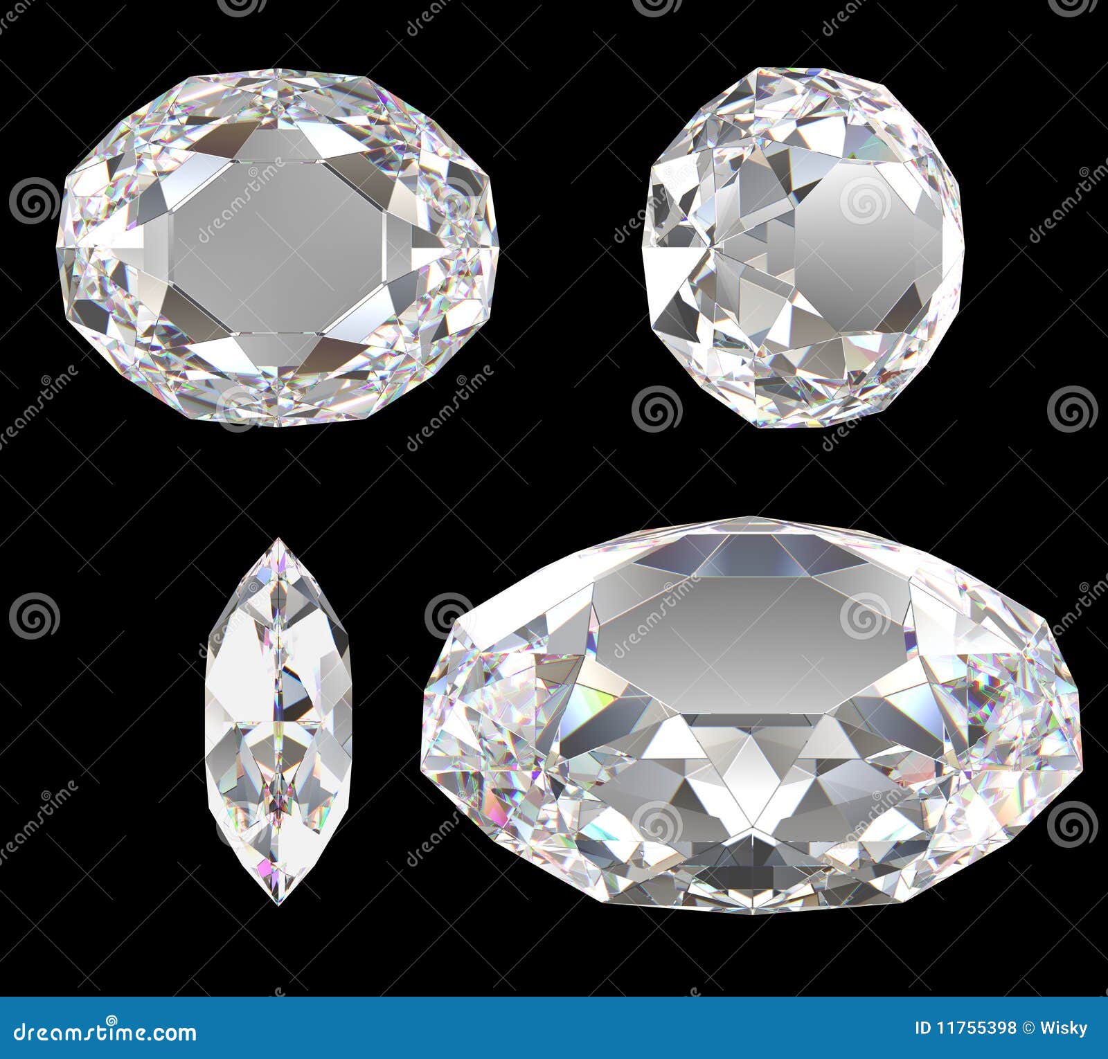 Diamond Classic Cut Isolated Stock Illustration - Illustration of flare ...