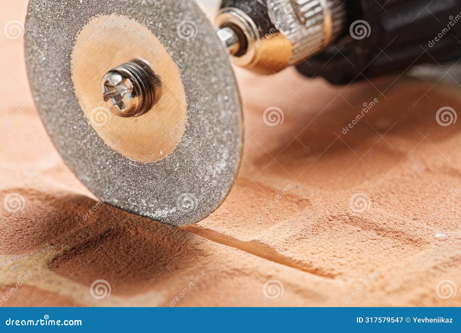 Diamond Coated Disc Cutting Brick or Making Grooves in Concrete Wall ...