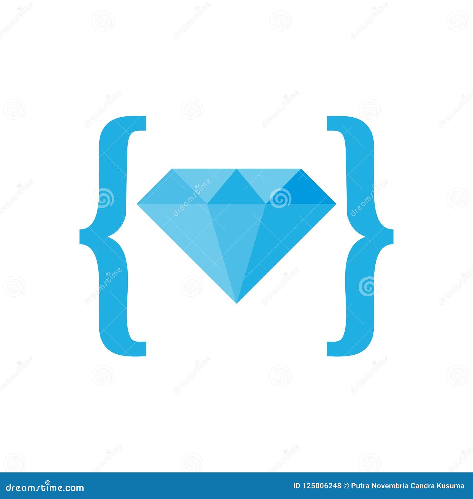Diamond Code Logo Icon Design Vector Illustratie - Illustration of ...