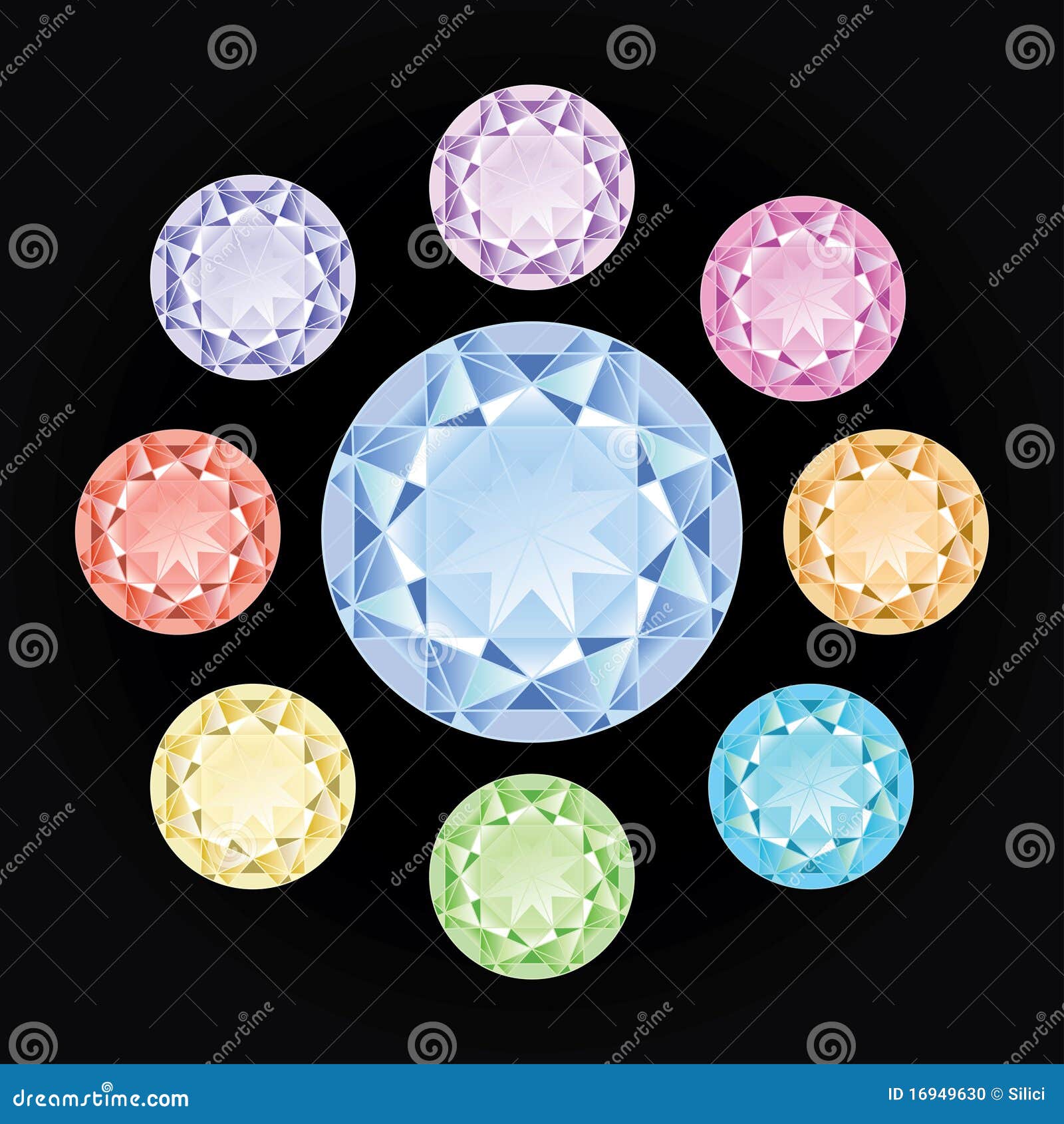 Diamond Collection stock vector. Illustration of sapphire - 16949630
