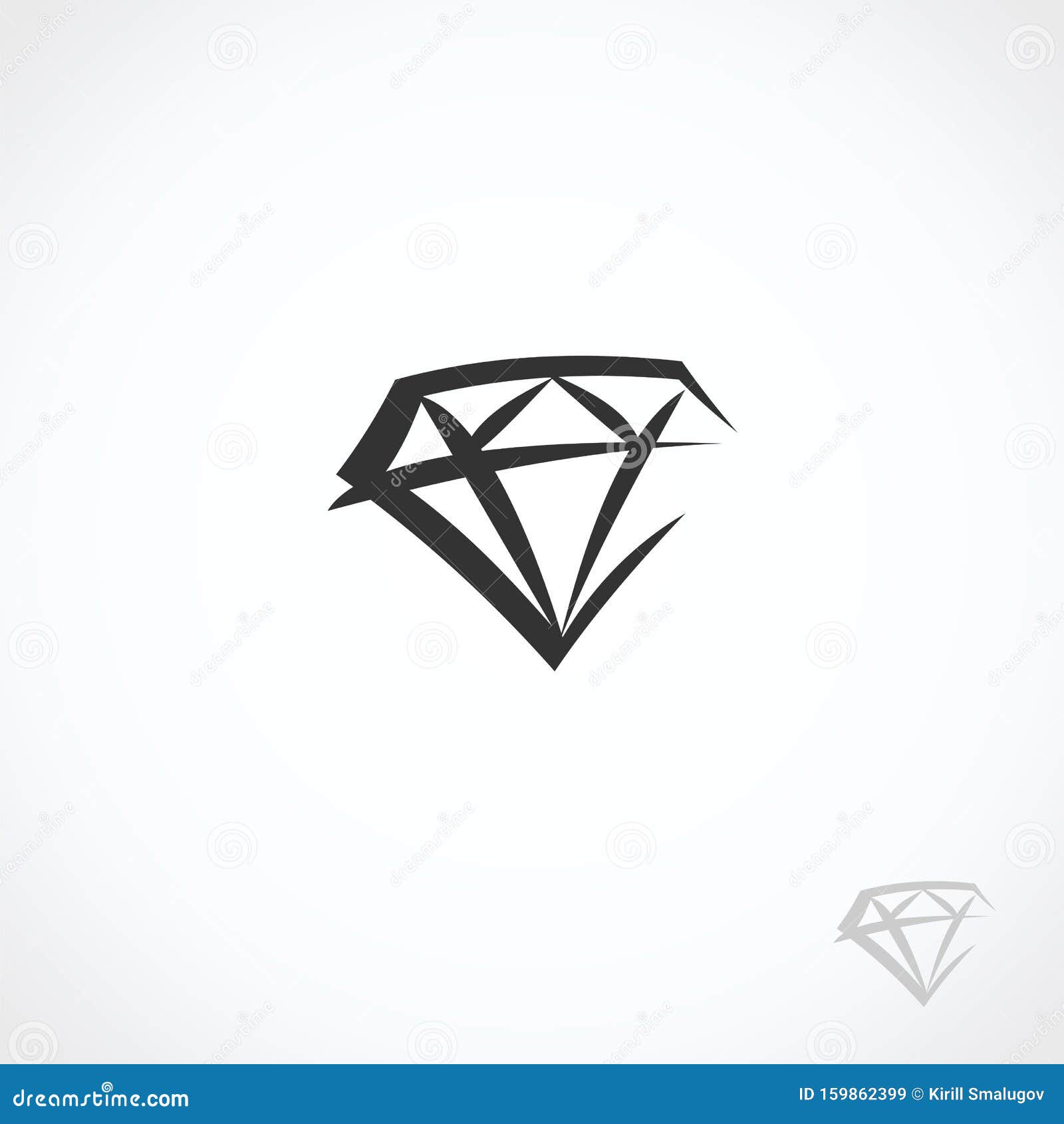 Icon Diamonds In A Flat Style.. Linear Outline Sign. Vector Icon Logo ...