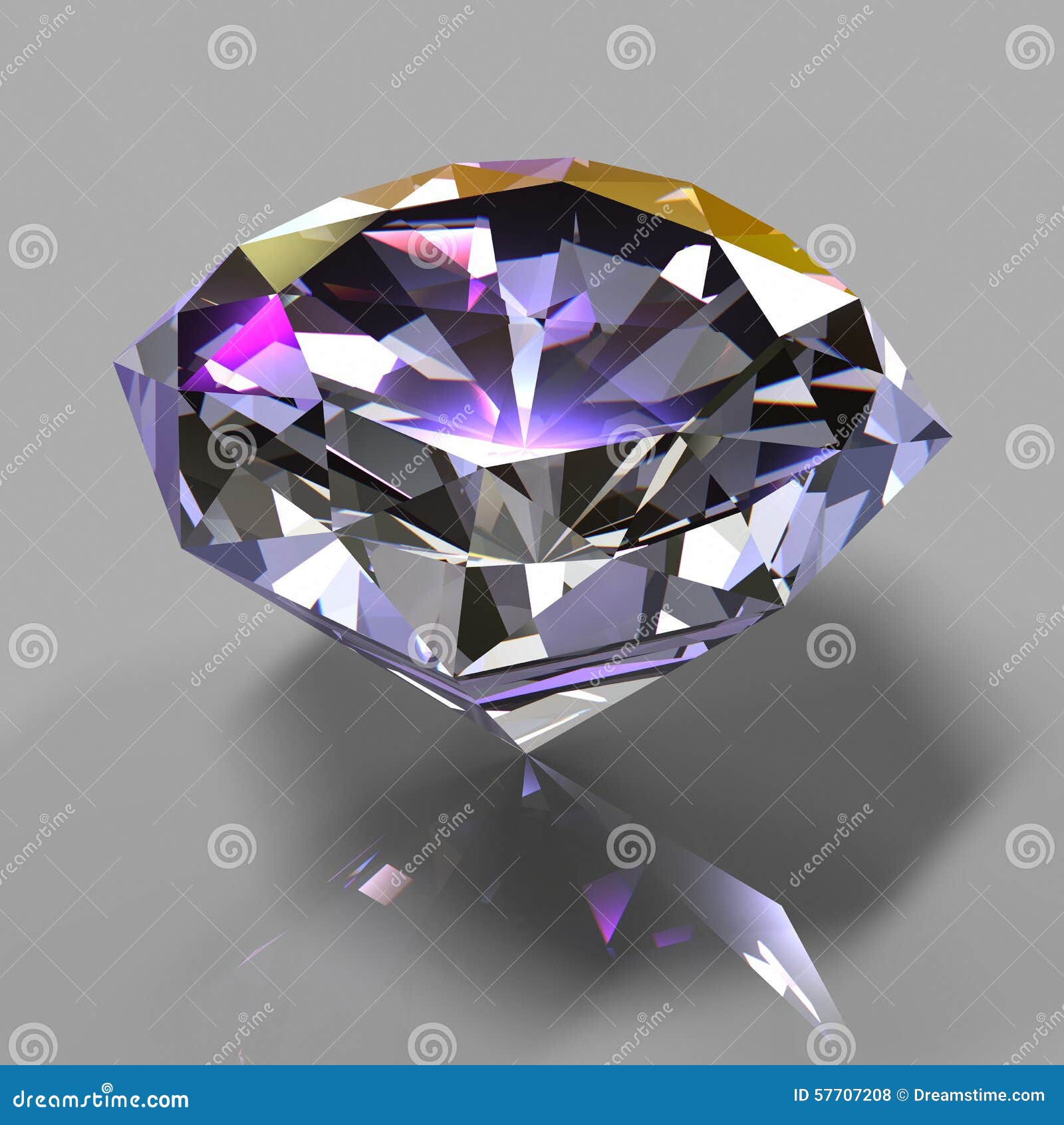 Diamond in the Colored Light Stock Illustration - Illustration of ...
