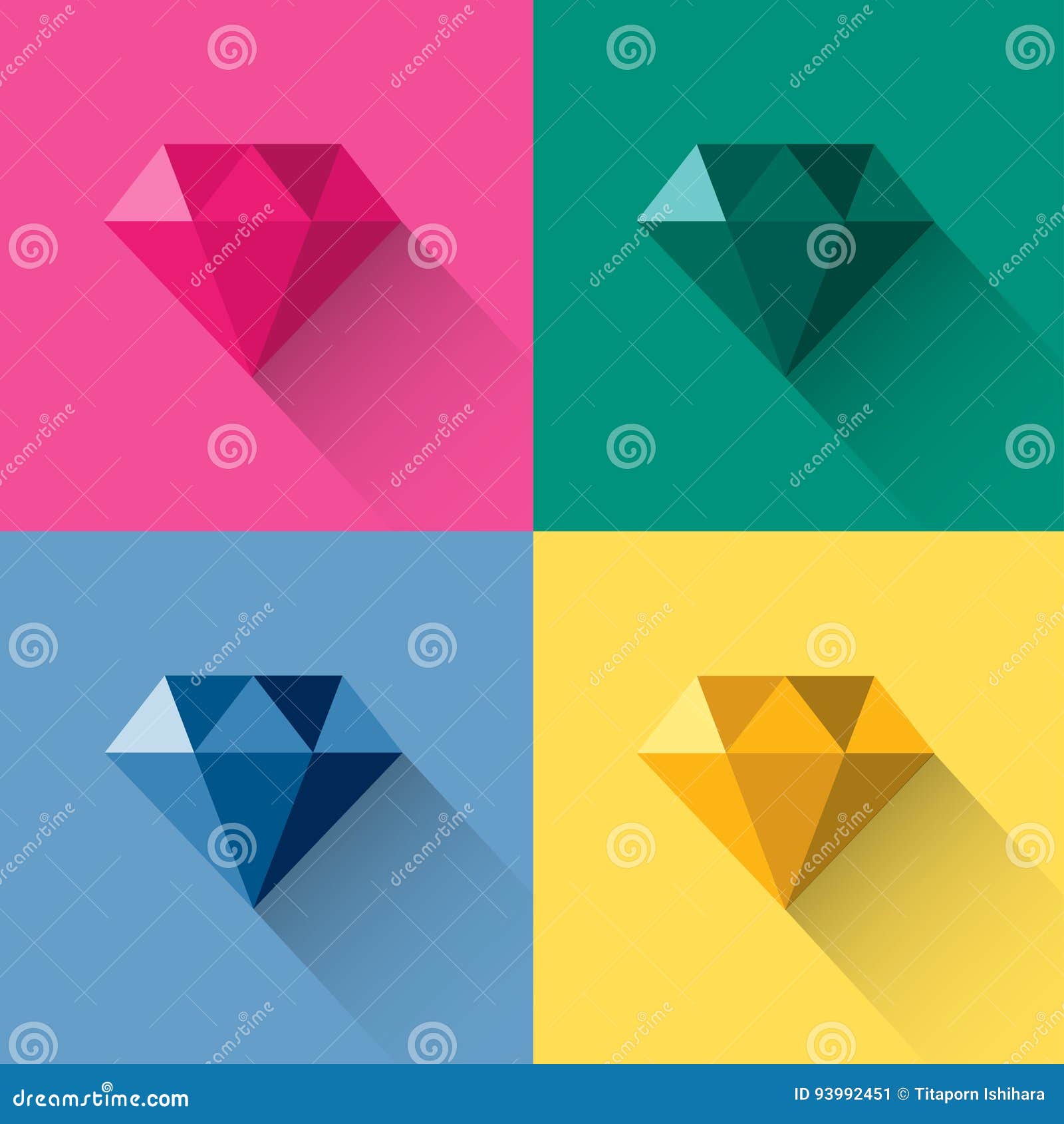 Diamond Colorful Polygon Logo Vector Stock Vector - Illustration of ...