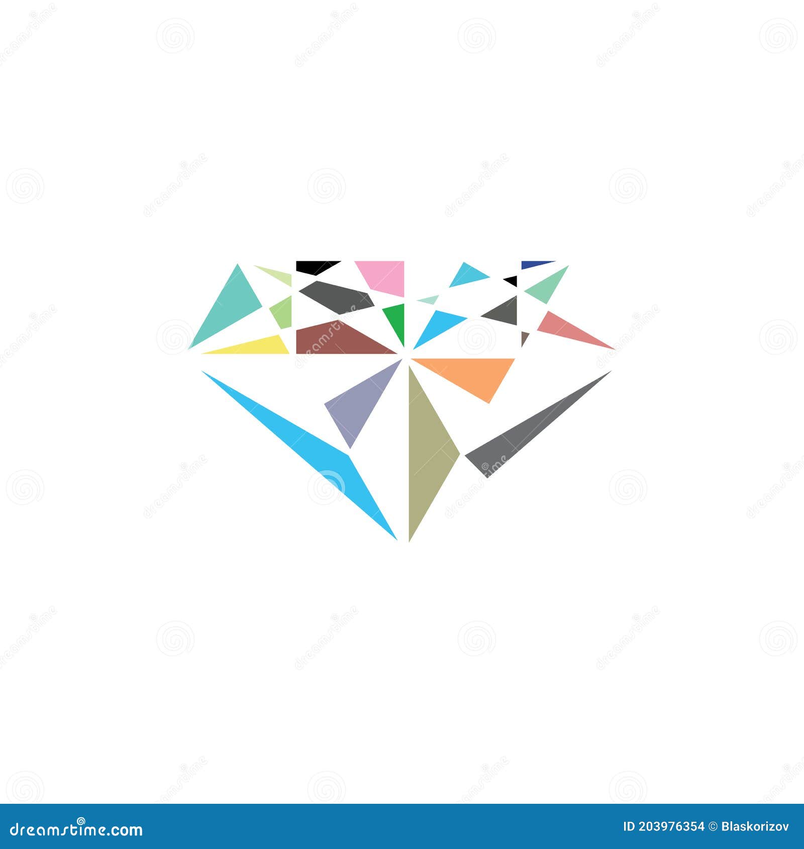 Diamond Colorful Sparkle Light Logo Icon Vector Design Stock ...
