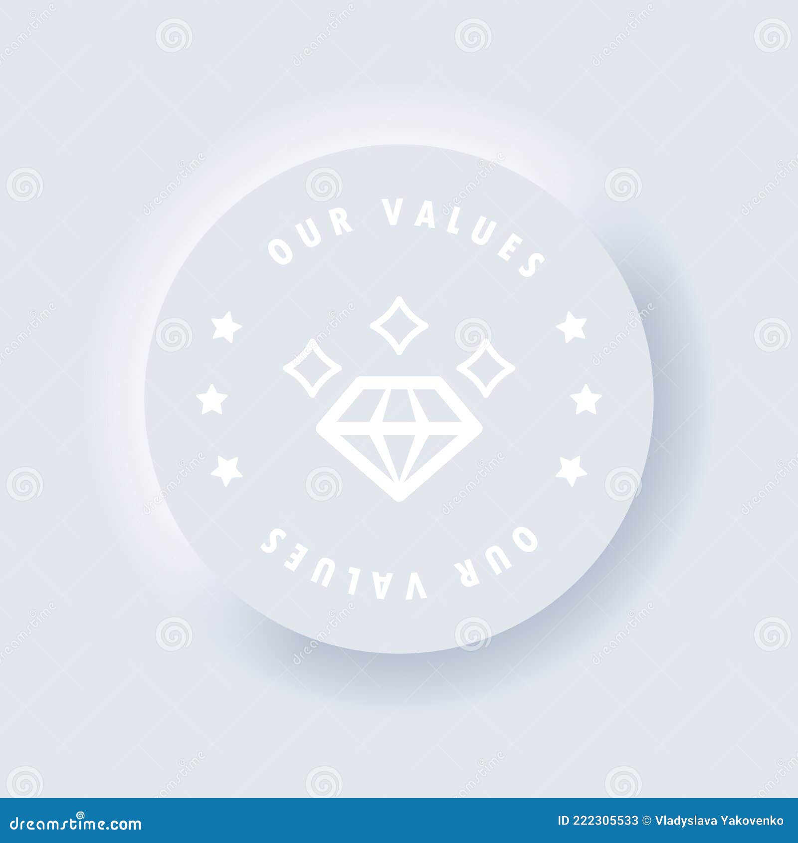 Diamond. Core Values Icon. Our Values Button. Conveying Integrity ...
