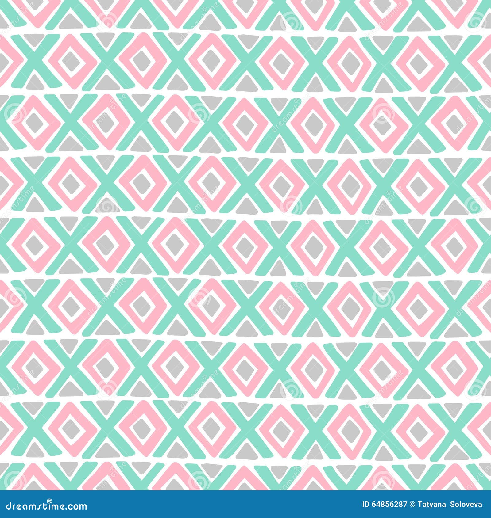 Diamond and a Cross Vector Seamless Pattern. Stock Vector ...