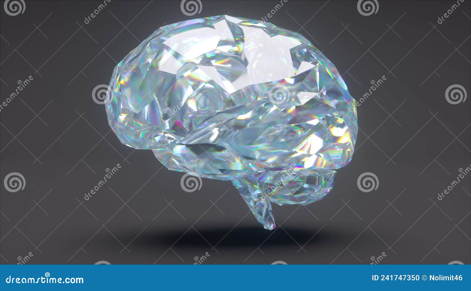 Diamond crystal brain stock illustration. Illustration of abstract ...