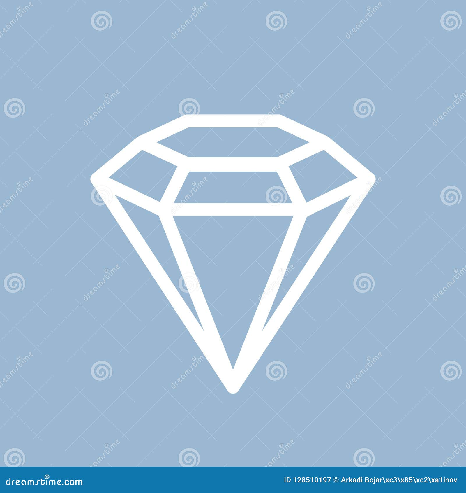 Diamond Crystal Vector Icon Stock Vector - Illustration of exclusive ...