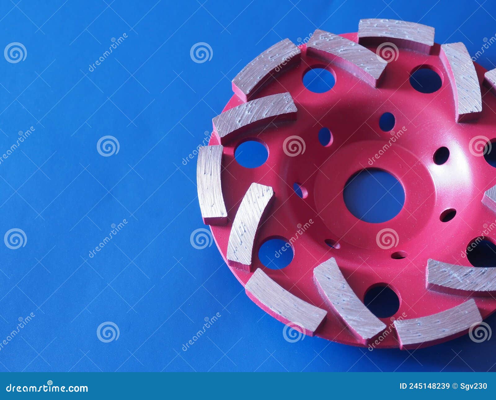 Segmented Row Diamond Cup Wheel Stock Image - Image of construction ...