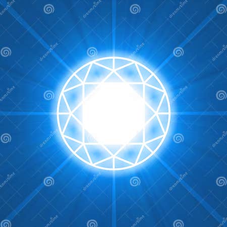 Diamond Cutting Glowing Light Flare Stock Illustration - Illustration ...
