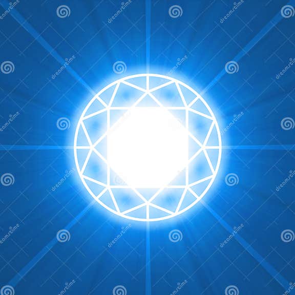 Diamond Cutting Glowing Light Flare Stock Illustration - Illustration ...