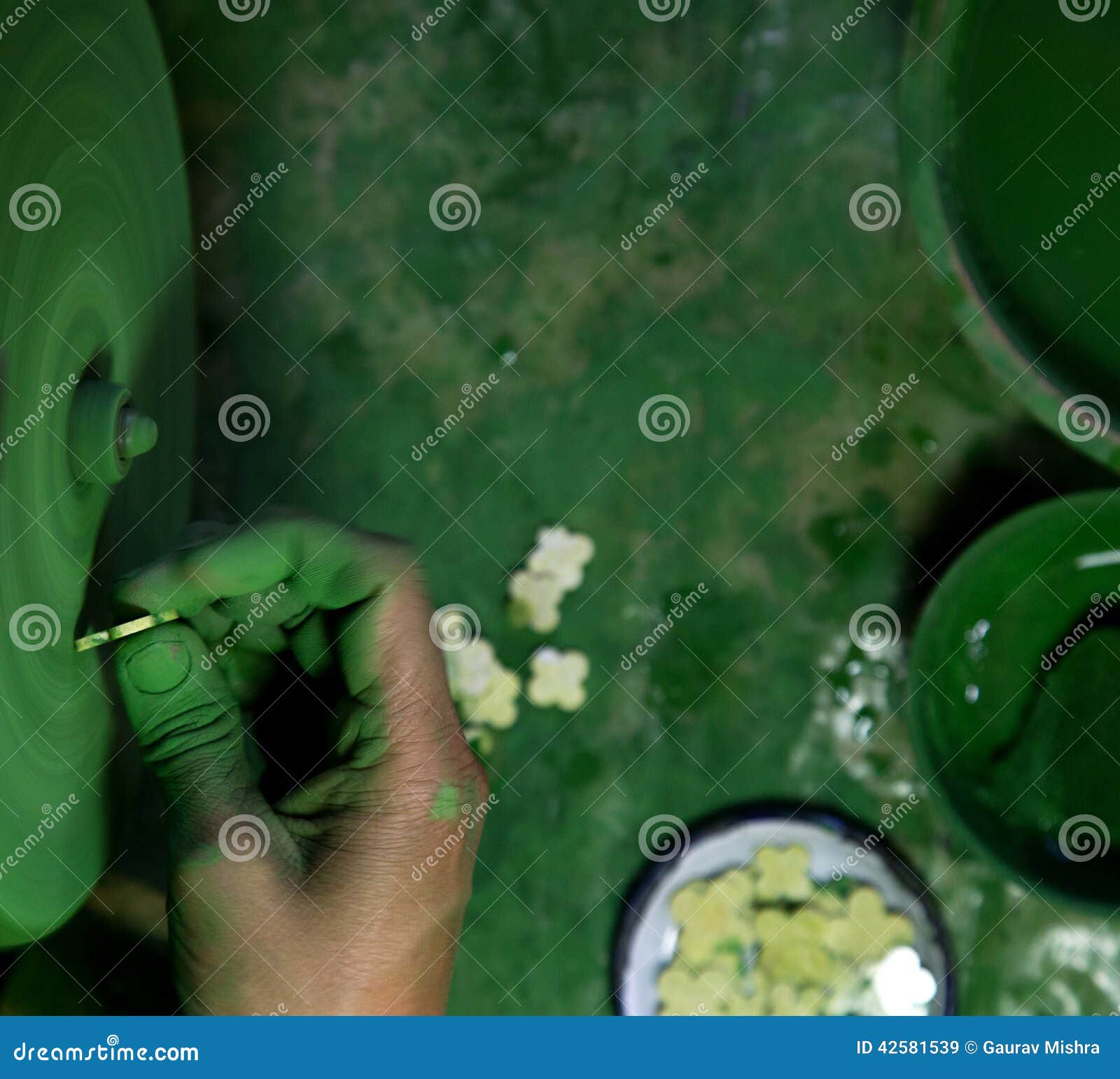 Diamond Cutting and Jewelry Manufacturing Stock Image - Image of stone ...