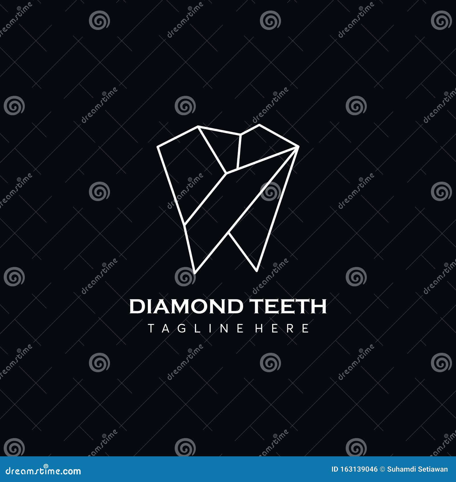 Diamond Dent Abstract Concept. Vector Emblem, Sign Or Logo Template ...