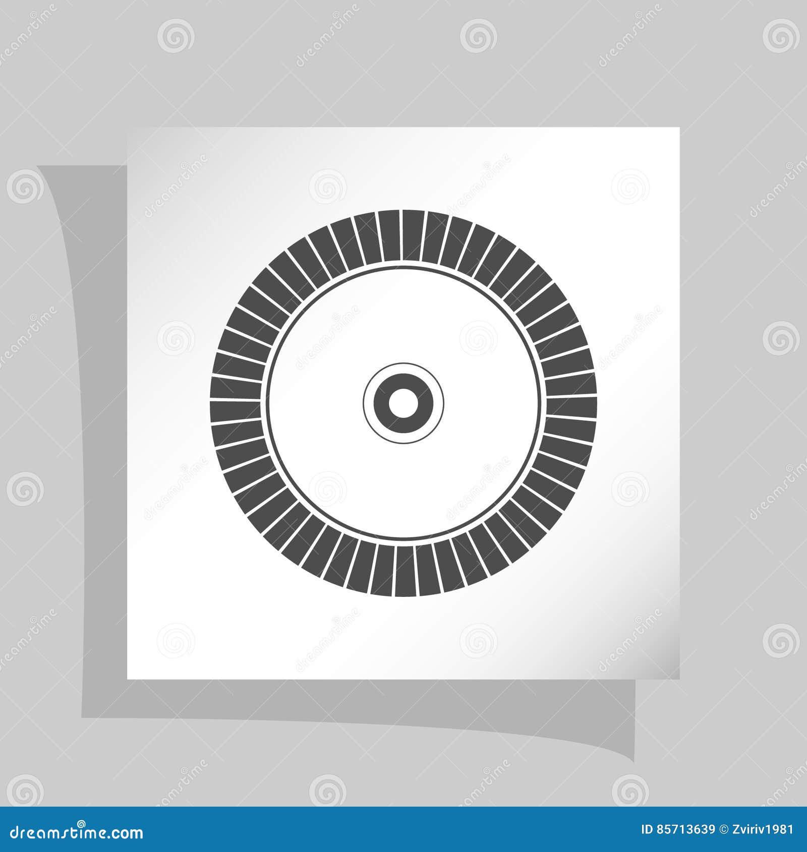 Diamond Disc for Concrete Cutting Icon Stock Illustration ...