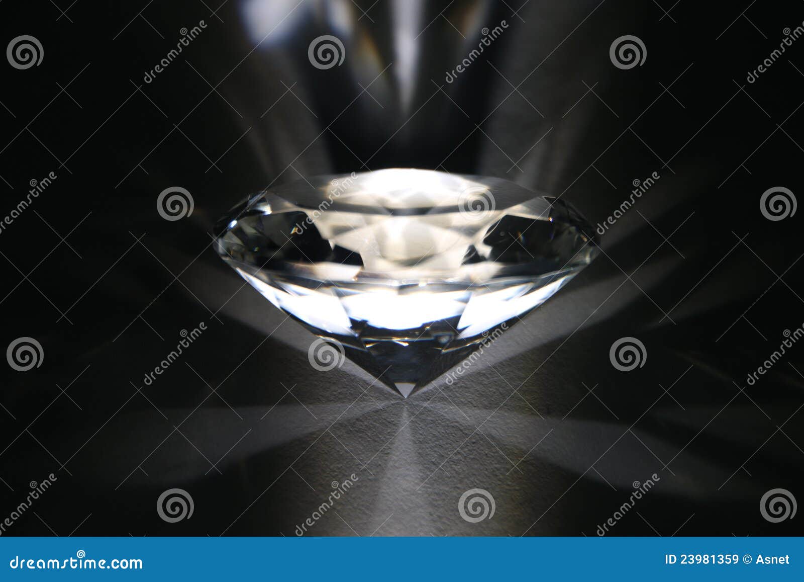 Diamond in in Disperse White Light Stock Image - Image of stone ...