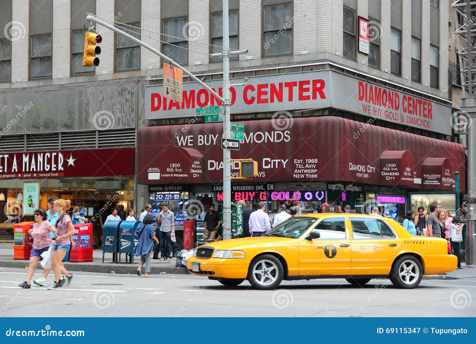 Diamond District, New York fotografia editoriale. Immagine di midtown ...
