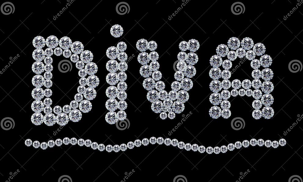 Diamond Diva stock photo. Image of black, background, isolated - 8721722