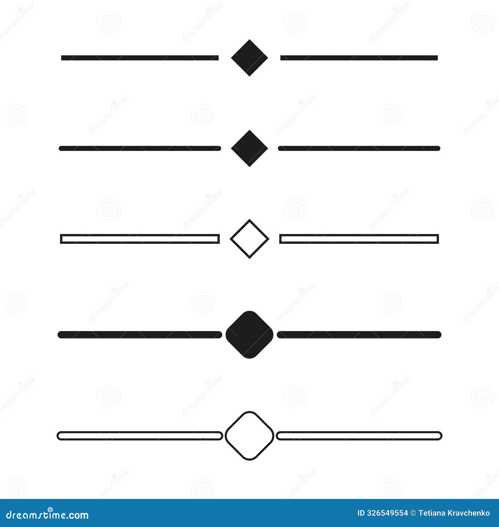 Line Separators Set. Fancy Dividers. Flourishes Elegant Decorative ...