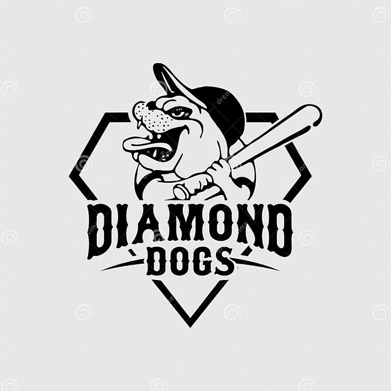 Diamond Dog Baseball Logo Vector Stock Illustration - Illustration of ...