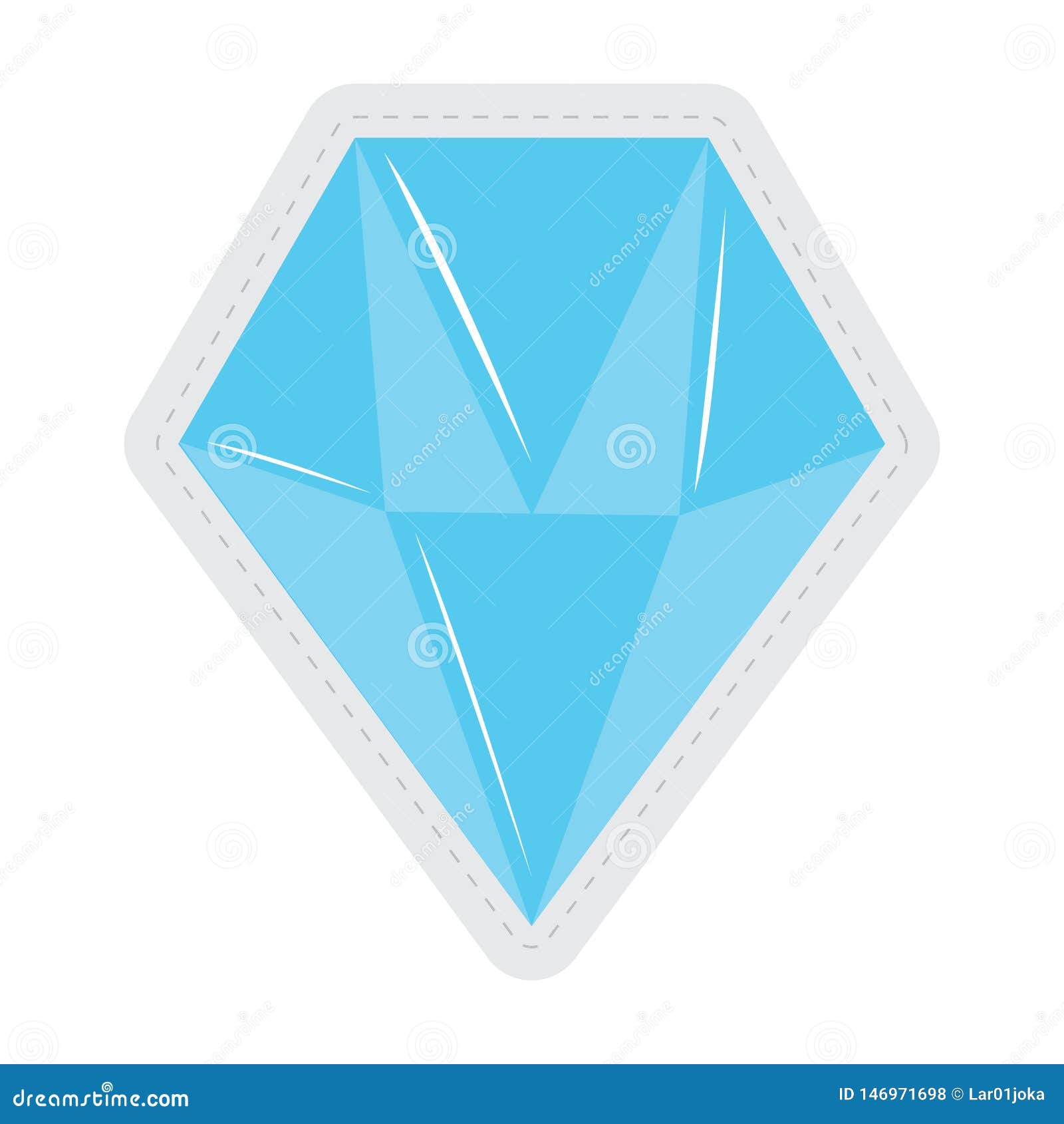 Diamond dotted sticker stock vector. Illustration of isolated - 146971698