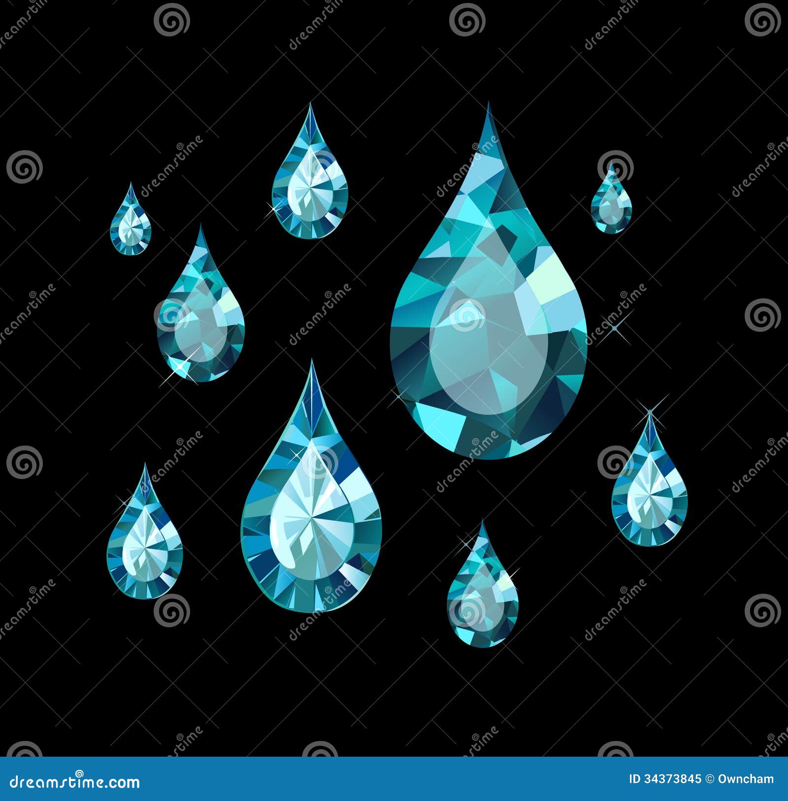 Diamond Drops stock vector. Illustration of elegant, nature - 34373845