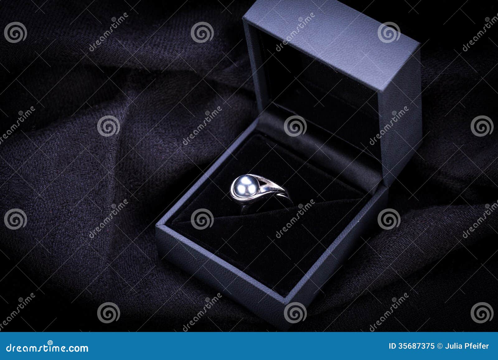Diamond Engagement Ring in a Box Stock Image - Image of betrothed ...