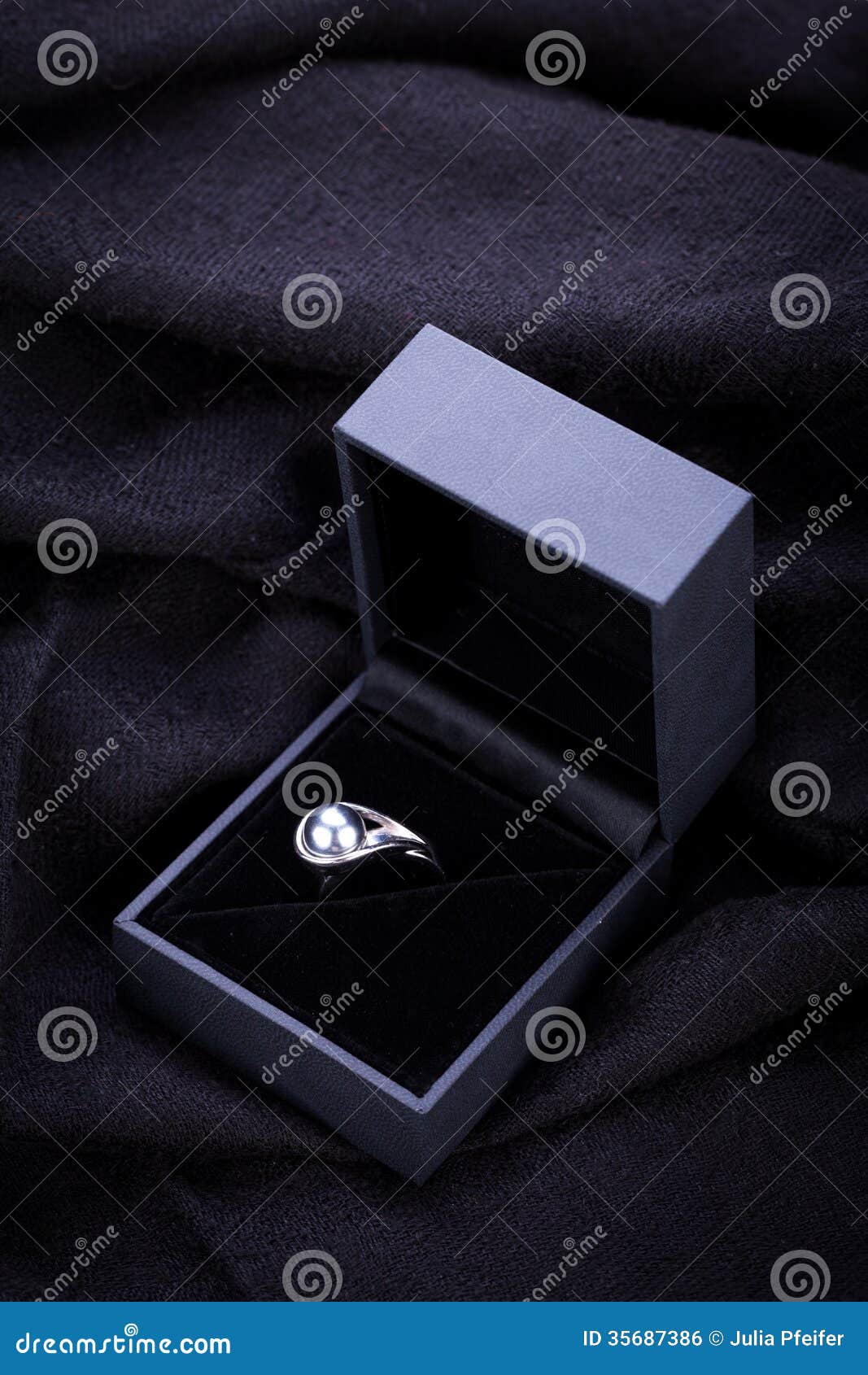 Diamond Engagement Ring in a Box Stock Photo - Image of betrothal ...