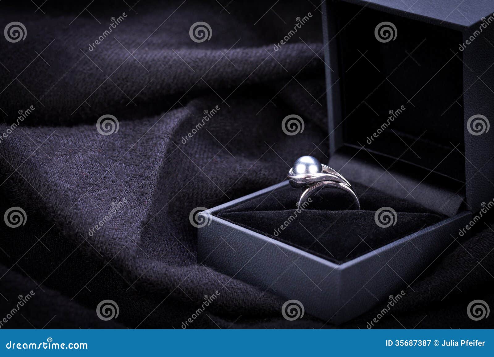Diamond Engagement Ring in a Box Stock Image - Image of engagement ...