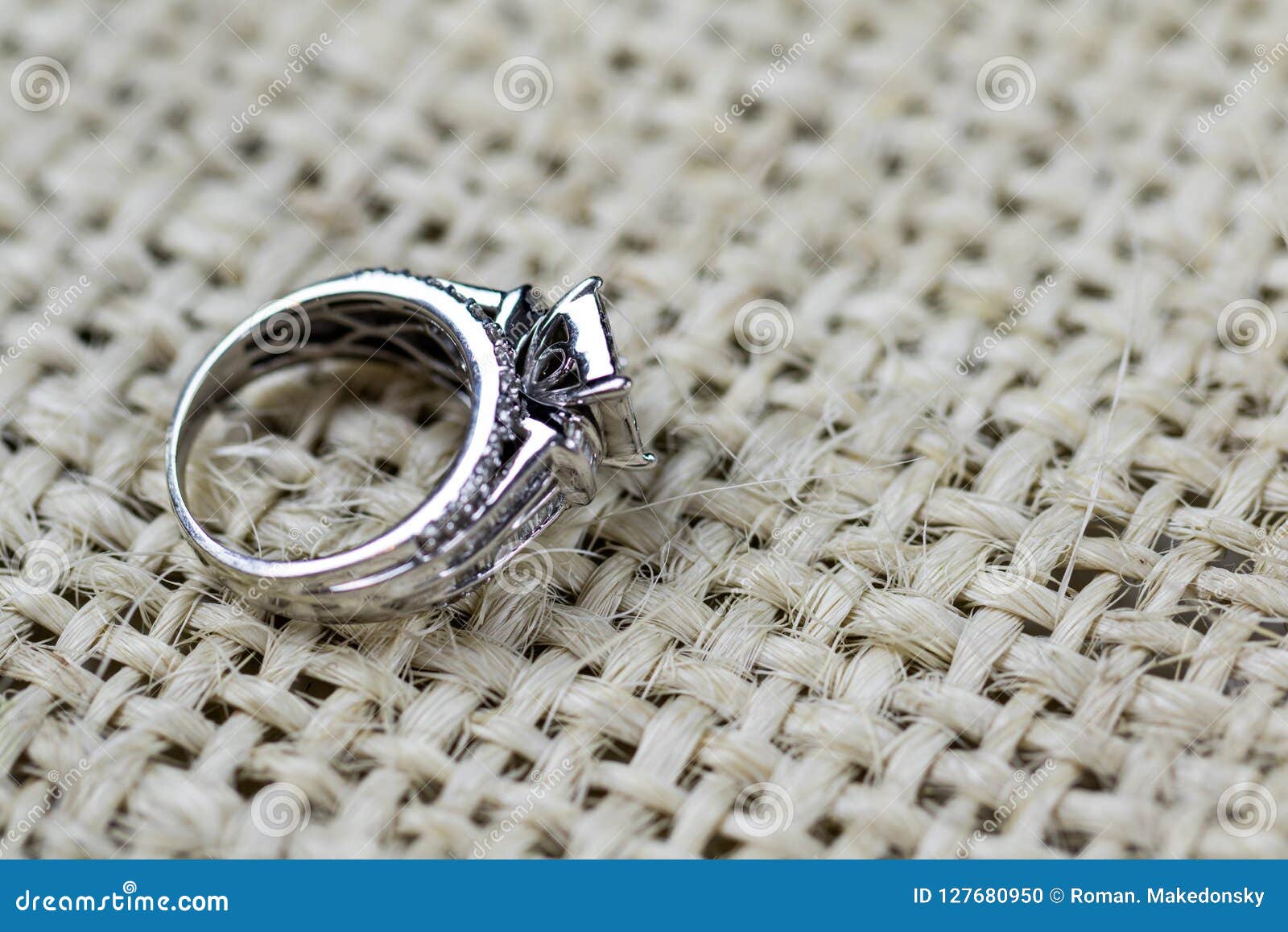 A Diamond Engagement Ring .in a Box with Glint/reflection. Shimmering ...