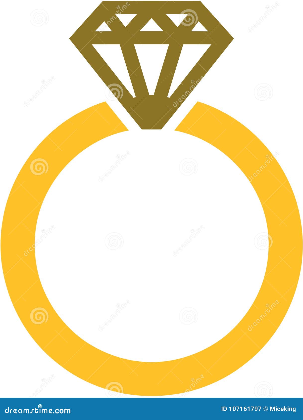 Diamond engagement ring stock vector. Illustration of diamond - 107161797