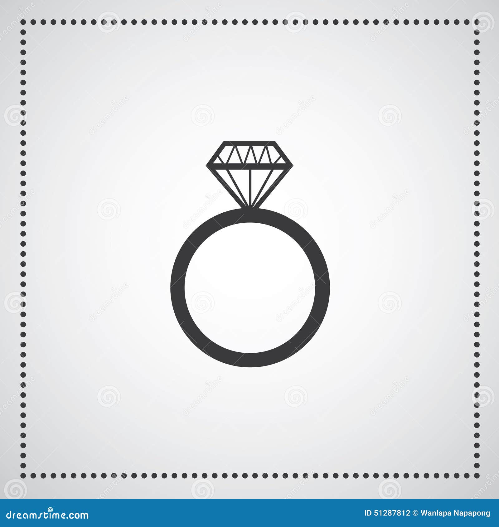 Diamond engagement ring stock vector. Illustration of happy - 51287812