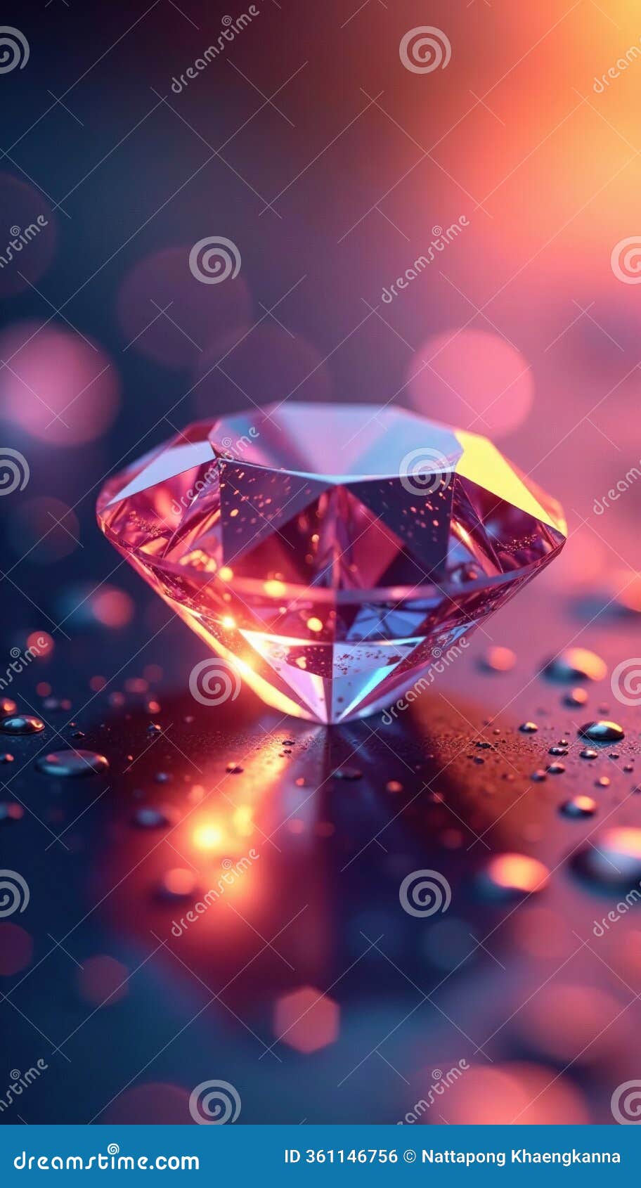 Diamond Facets Shimmering in Soft Ambient Light, Sparkle, Shine, Glow ...