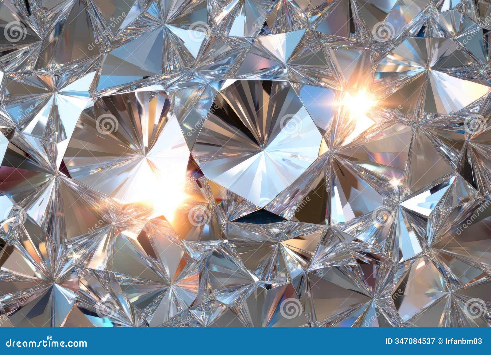 Diamond Facets, a Symphony of Light and Reflection Stock Image - Image ...