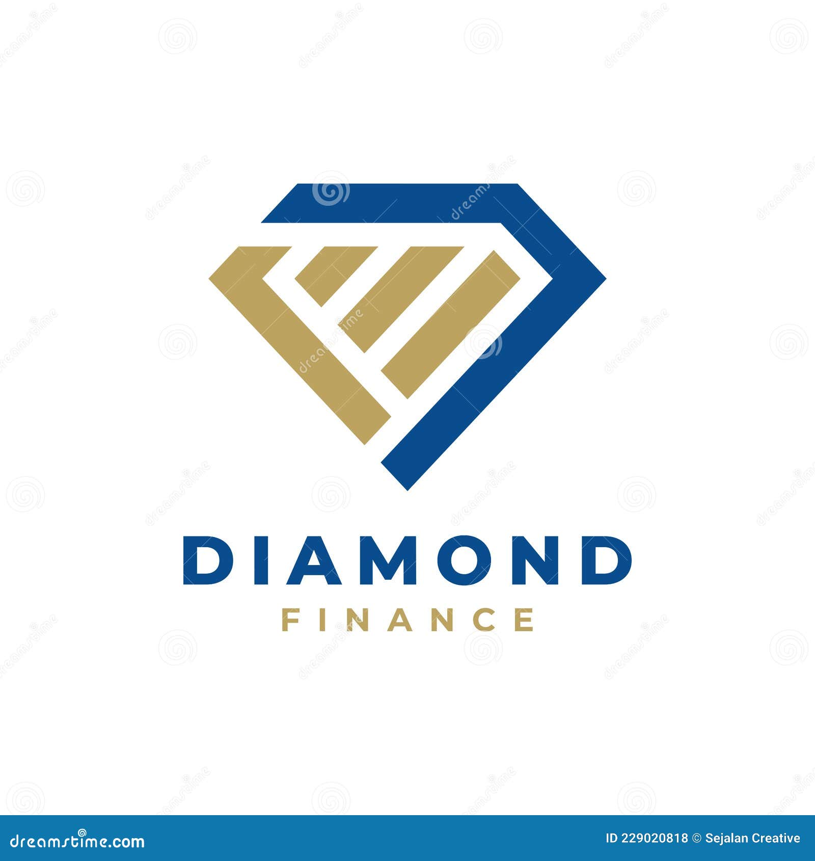 Diamond Finance Logo stock vector. Illustration of identity - 229020818