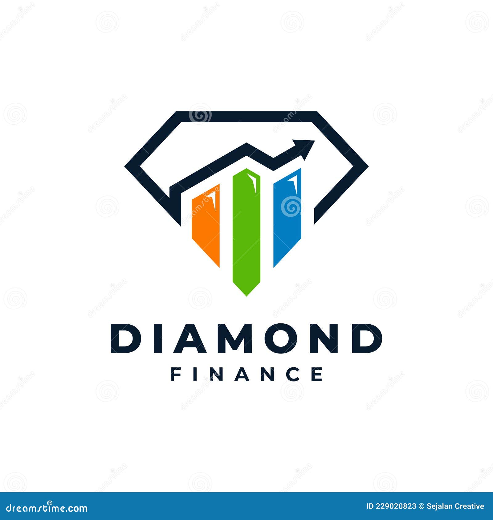 Diamond Finance Logo stock vector. Illustration of idea - 229020823