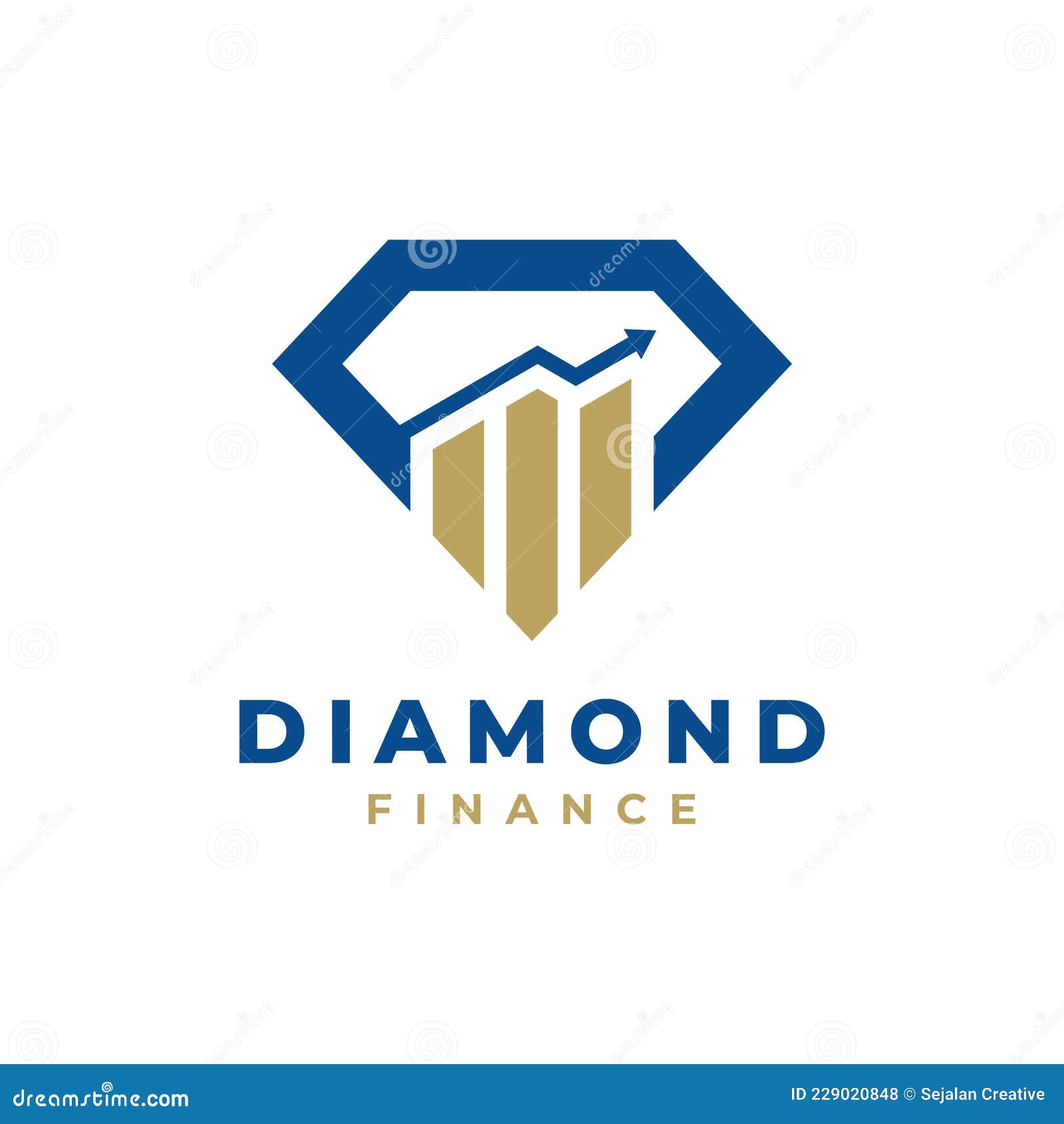 Diamond Finance Logo stock vector. Illustration of logo - 229020848