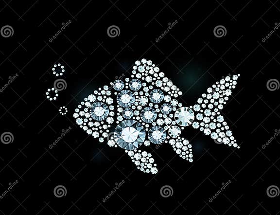 Diamond Fish ilustração do vetor. Ilustração de caro - 59784358