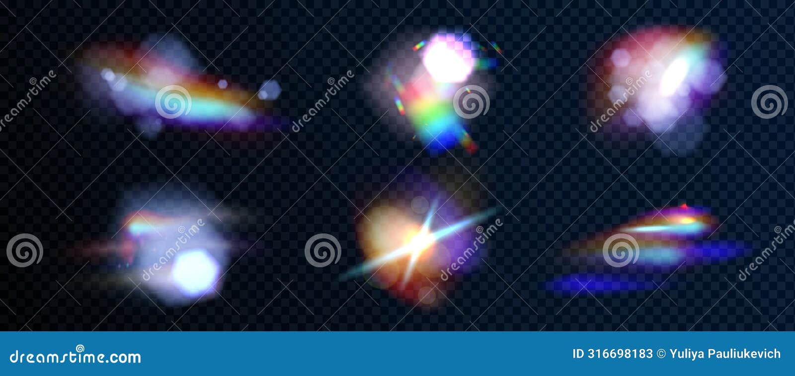 Diamond Flare Light Elements with Overlay Effect. Stock Illustration ...