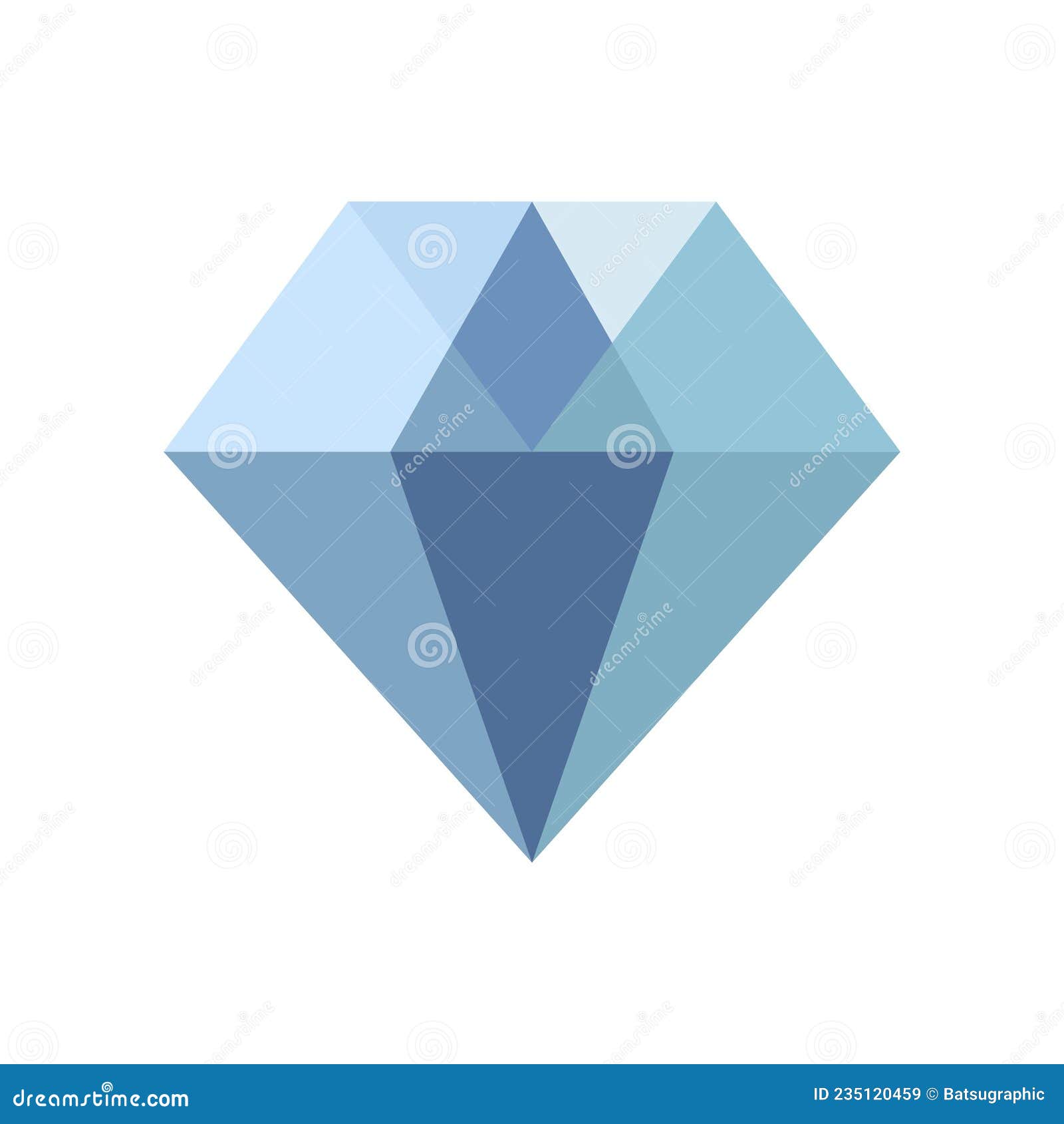Diamond Flat Clipart Vector Illustration Stock Vector - Illustration of ...