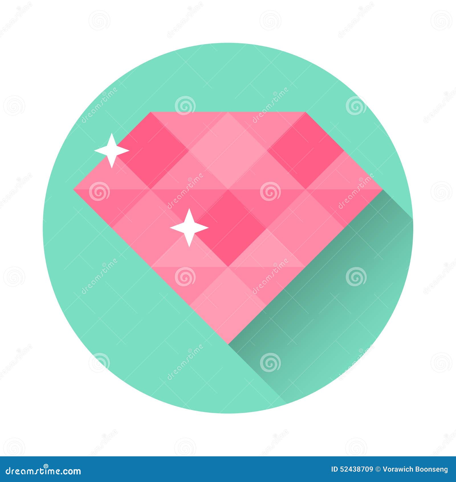 Diamond Flat Icon Vector Illustration Website Stock Vector ...