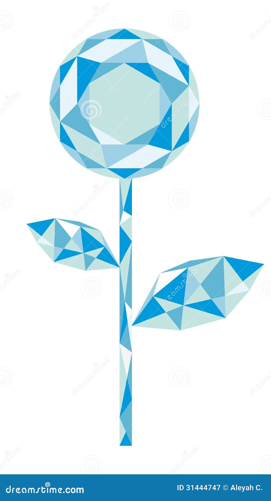 Diamond Flower vektor illustrationer. Illustration av konst - 31444747