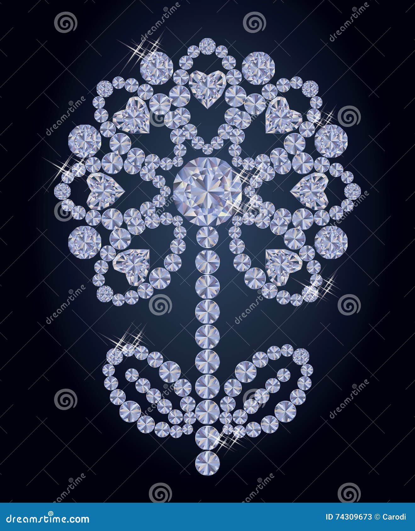 Diamond Flower Banner, Vector Illustration Stock Vector - Illustration ...