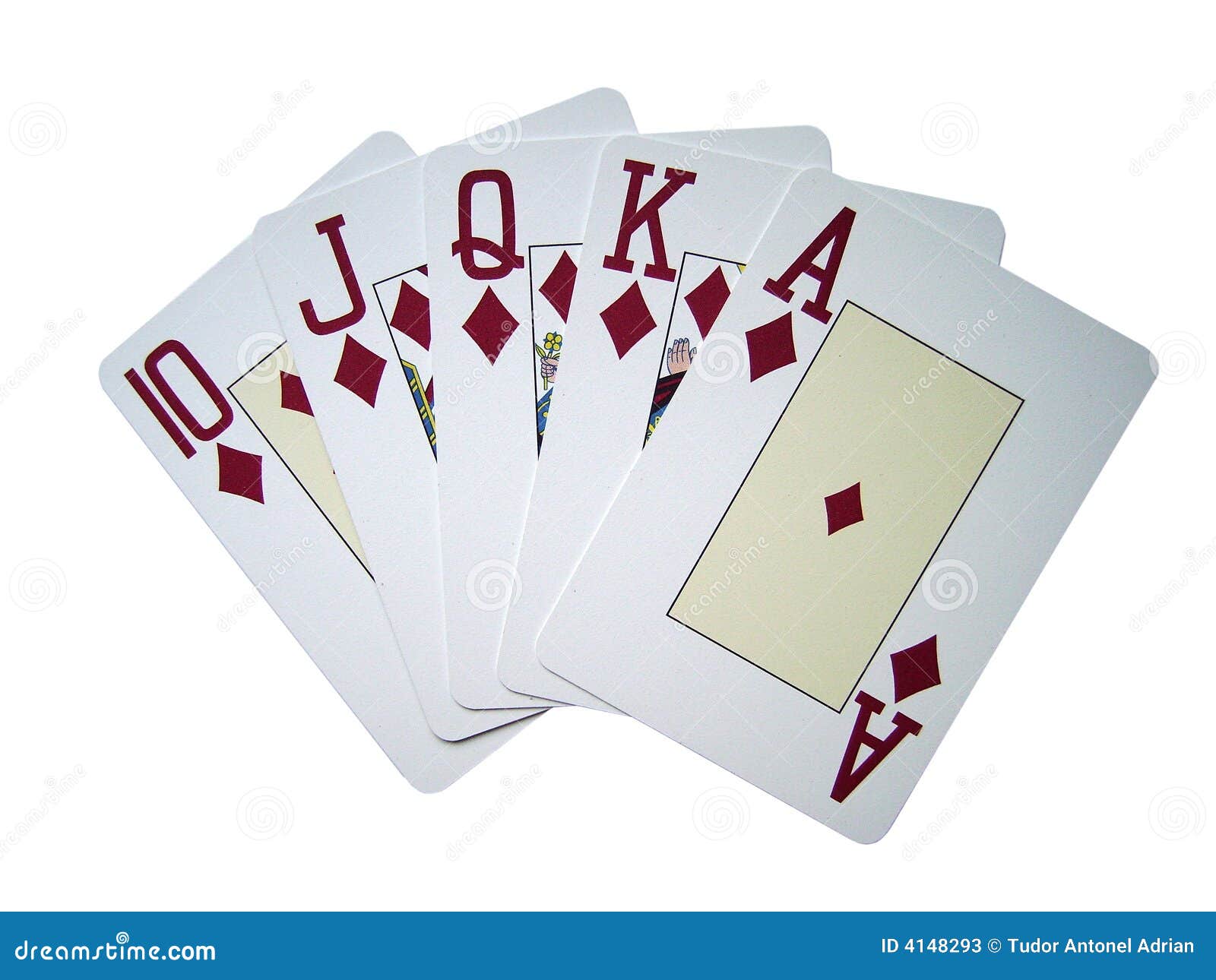 Diamond flush stock image. Image of gamble, jack, king - 4148293