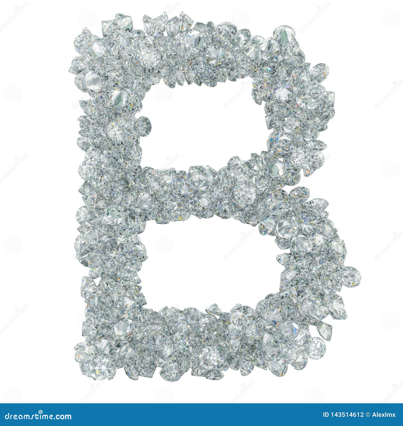 The Letter B In Diamonds